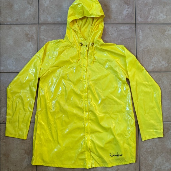 Jackets & Coats | Coraline Yellow Raincoat Jacket M Medium Poncho Laika ...